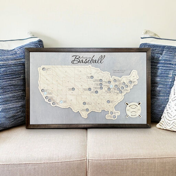 Wood Professional Baseball Stadium Travel Map – Map Cuts