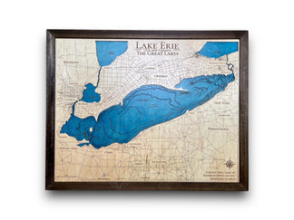 Custom Wood Engraved Lake Maps – Map Cuts