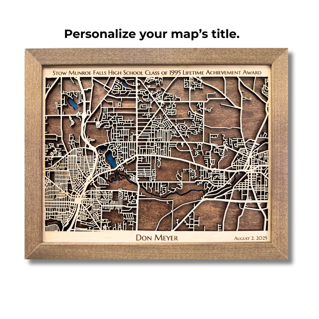 Custom City Wood Map | Personalized 3D Laser-Cut Home Decor & Gift ...